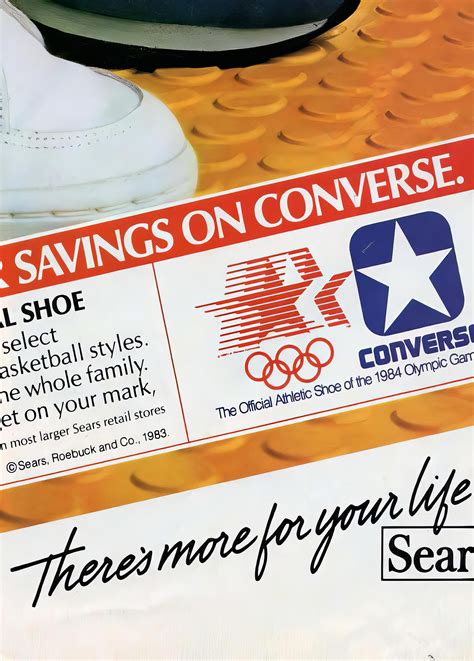 Converse Poster Advertising 80s Style Shoes Print Vintage Basketball