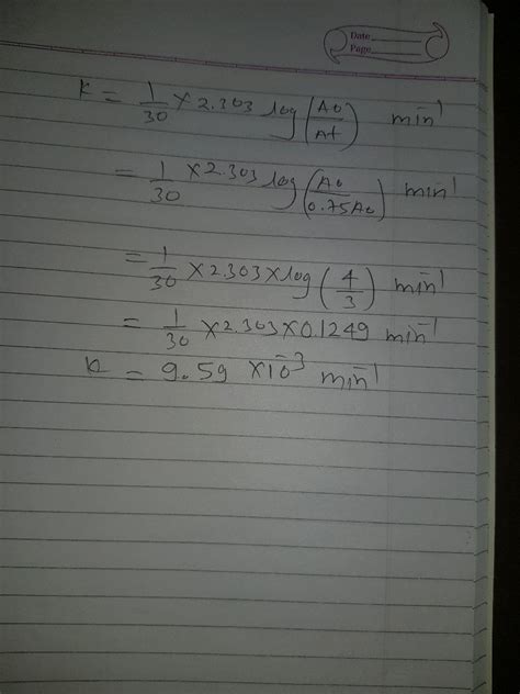 8 For A First Order Reaction 75 Of The Reactant Remains Unreacted