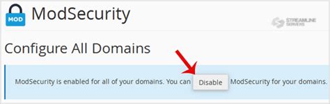 How To Enable Or Disable Mod Security In Cpanel Streamline Servers