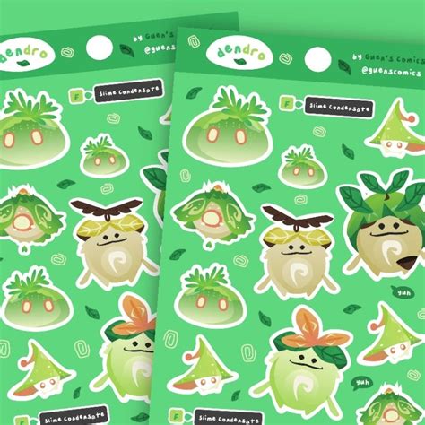Dendro Aranara Genshi Impact Glitter Laminated And Waterproof Sticker