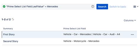 prime select list deep cascading jql queries