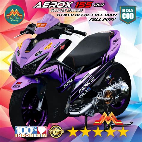 Jual ⭐⭐⭐⭐⭐bisa Cod And Terbaru Decal Stiker Motor Full Body Yamaha Aerox