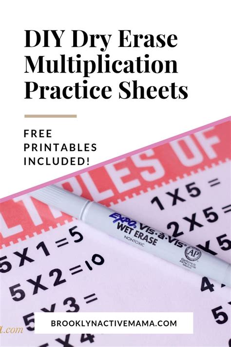 Diy Dry Erase Multiplication Practice Sheets Third Grade Multiplication Worksheets Third