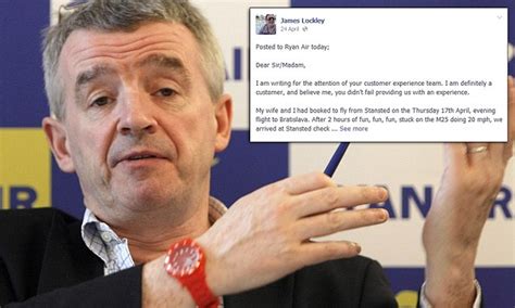 Ryanair Facebook Rant From James Lockley Goes Viral With 60 000 Shares Daily Mail Online