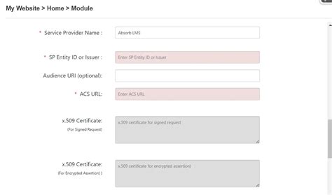 Absorb Lms Saml Single Sign On Sso Using Dnn Saml As Idp