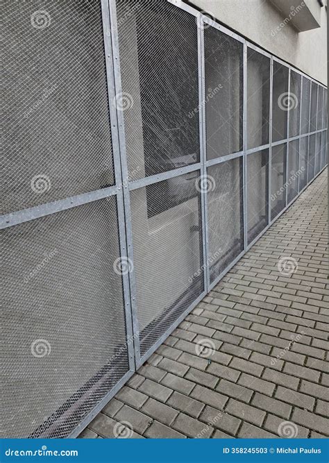 Steel Cladding Of A Building With A Expanded Metal Lattice Structure Steel Cladding Of A Building With A Expanded Metal Lattice Structure