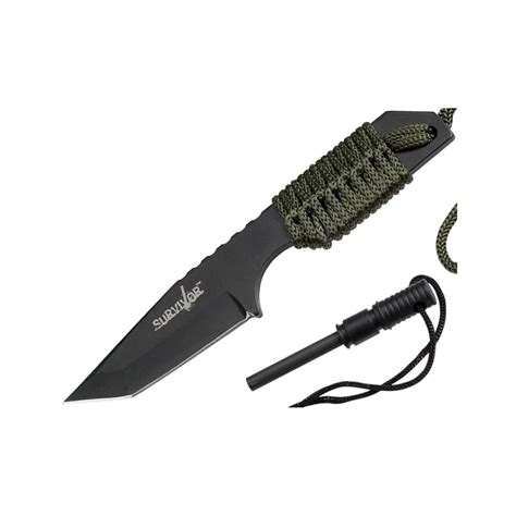 Couteau De Survie Mtech Survivor Allume Feu Paracorde