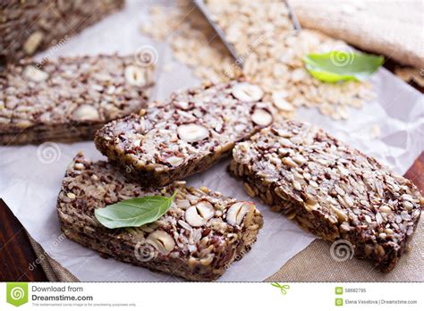 Healthy Multigrain Bread With Oats And Seeds Stock Image Image Of