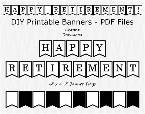 Printable Retirement Banner Printable Calendars At A Glance
