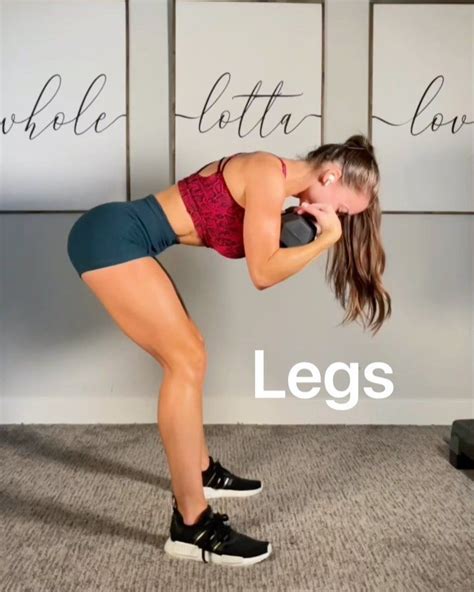 Becky On Instagram Leg Workout Using 1 Dumbbell And Small Loop Bands