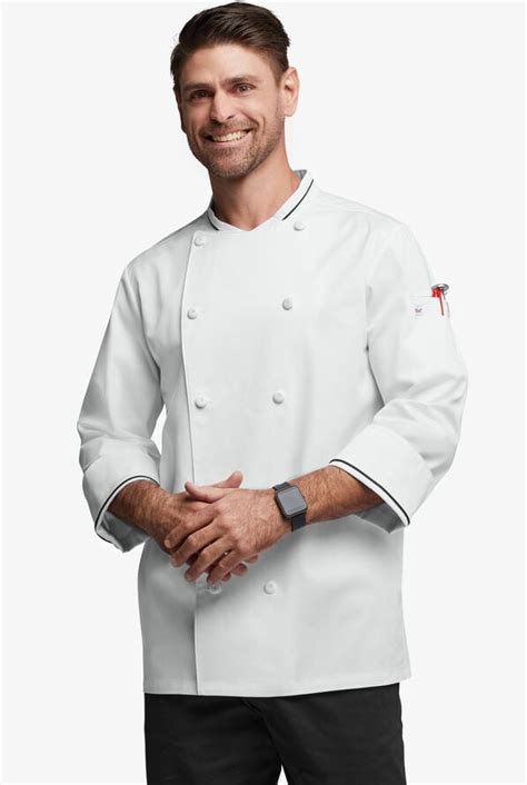 Mens 3 4 Sleeve Double Breasted Executive Chef Coat Chefuniforms