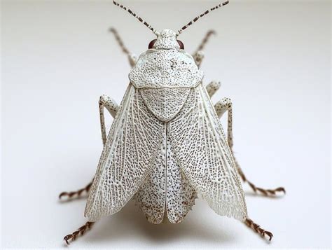 Lace Bug Rests In A Poised Position Revealing Its Beautifully Textured Wings That Resemble