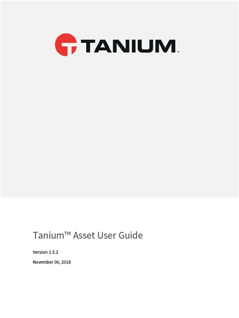 Tanium Asset 152 Ug Pdf Json Databases