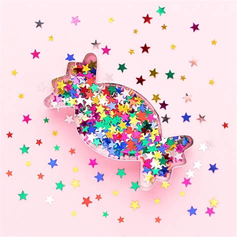 Premium Photo Decorative Candy Made Of Colorful Confetti At Pastel