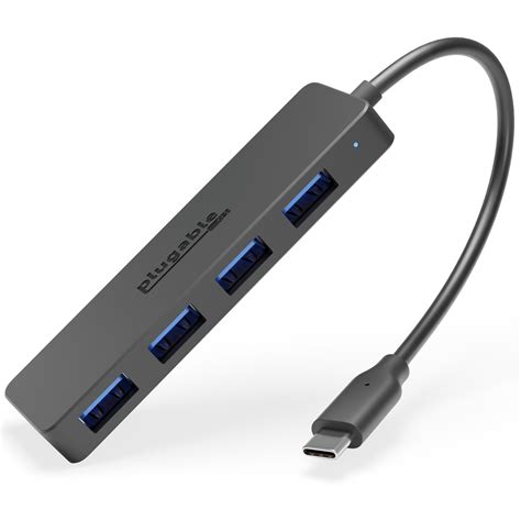 Plugable Usb C To Usb Adapter Hub 4 Port Usb 30 Hub Usb Splitter For