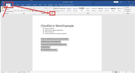 How To Make A Checklist In Word