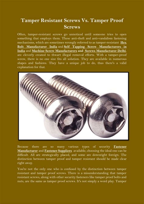 Bunnings Tamper Proof Screws At Dorothy Holcomb Blog