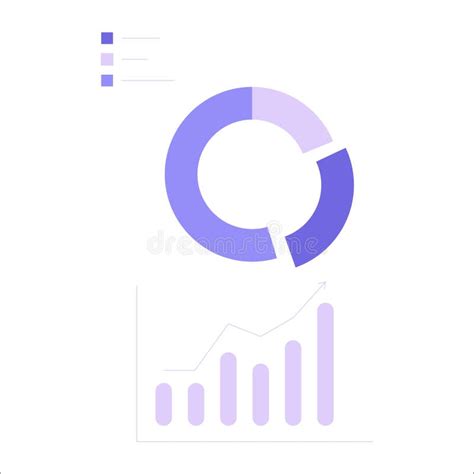 Circular Chart With Bar Graph In Flat Vector Illustration Symbolizing