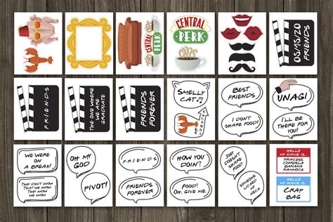 Friends Photo Booth Props Friends Theme Birthday Party Props Friends