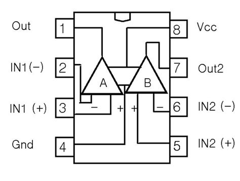 Lm4558 Dual Op Amp Pinout Datasheet Applications Examples Circuits