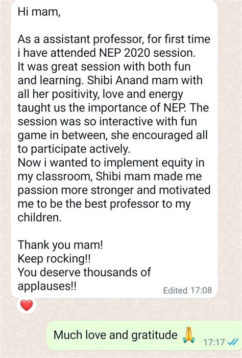 shibi anand on linkedin feedback atal fdp workshop nep2020