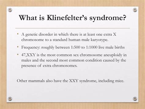 Klinefelters Syndrome Pptx