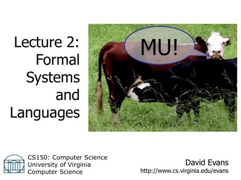 Formal Systems And Languages