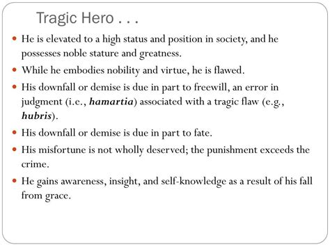 Ppt Archetype Tragic Hero Tragedy Powerpoint Presentation Free