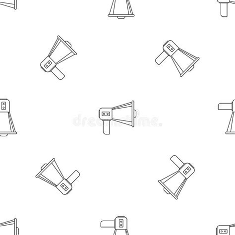 One Megaphone Pattern Seamless Vector Stock Vector Illustration Of Audio Symbol 131338870