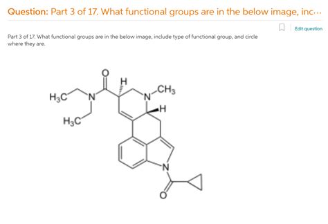 Solved Question Part Of What Functional Groups Are In Chegg
