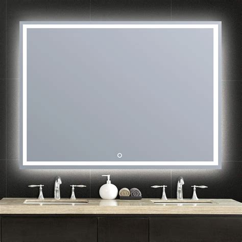 Espejo De Baño Con Luz Led Ambiente Gunar 100x60cm Leroy Merlin