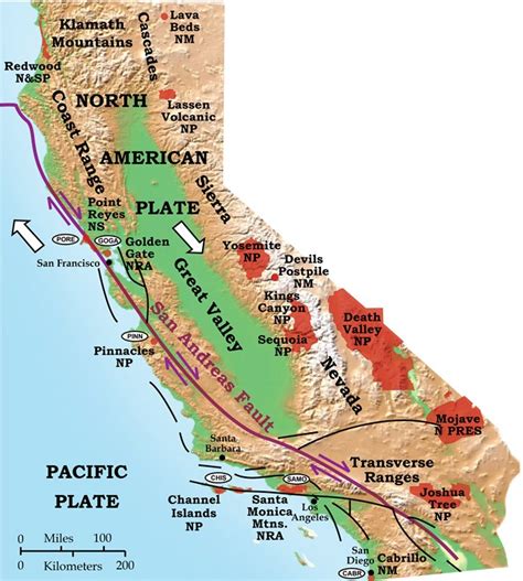 San Andreas Fault Map