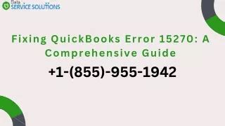 PPT A Comprehensive Guide To QuickBooks Error Support PowerPoint Presentation ID