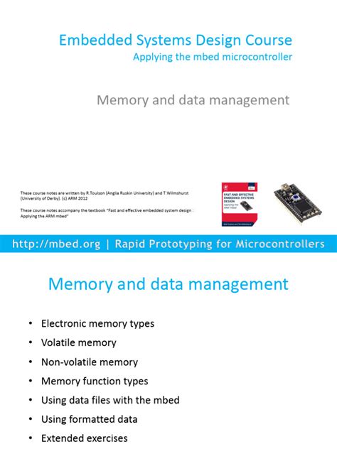 Mbedcoursenotes Memoryanddata Pdf Random Access Memory