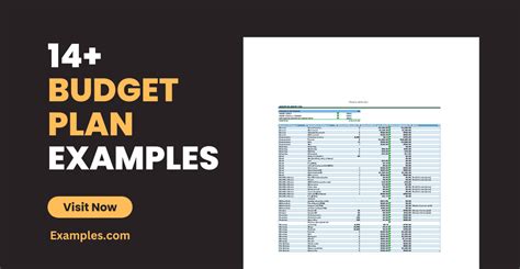 Example Of A Budget Plan