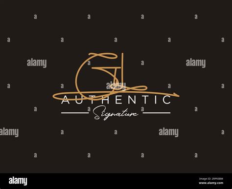 Gl Signature Logo Template Vector Stock Vector Image And Art Alamy