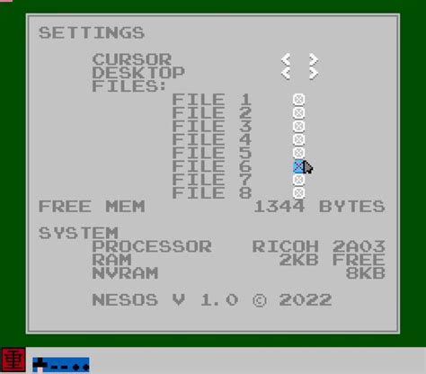 Nesos Provides 8 Bit Gui Desktop System And 8 Small Files Which Is