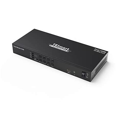TESmart KVM Switch 4 Computers 2 Monitors 4 Port HDMI KVM Switch Dual Monitor EDID UHD 4K
