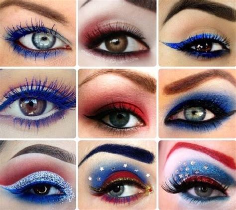 10 Patriotic Smokey Eye Makeup Tutorials 4th Of July Makeup Smokey