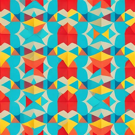 Premium Photo Vector Paper Art Repeating Pattern In Blue