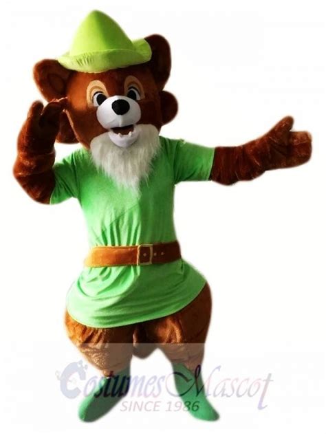 Cute Robin Hood Brown Fox Mascot Costumes