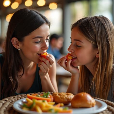Two Women Eating Stable Diffusion Online