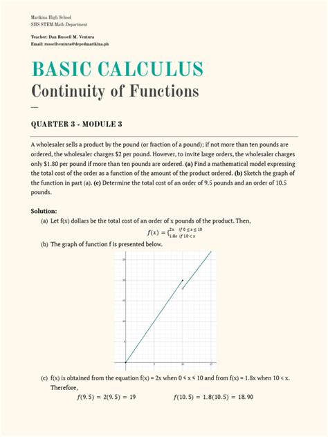 Basic Calculus Module 3 Pdf Interval Mathematics Function Mathematics