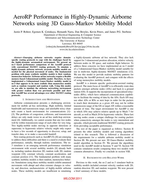 Pdf Aerorp Performance In Highly Dynamic Airborne Networks Using 3d