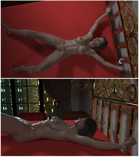 Rule 34 1girls 3d Bondage Bound To Bed Bound Wrists Completely Nude