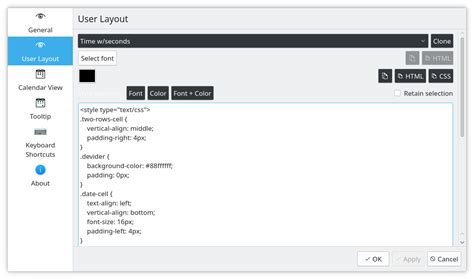Font Colors In Settings Issue MarcinOrlowski Html Clock Plasmoid GitHub
