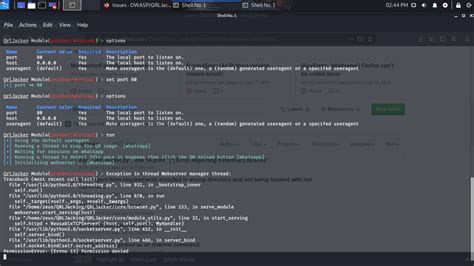 Exception In Thread Webserver Manager Thread Traceback Most Recent Call Last · Issue 105
