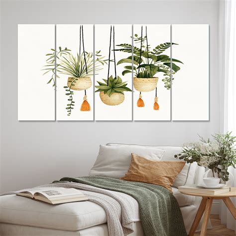 Bayou Breeze Hanging Decorative Botanical Boho Plants X Plants Wall