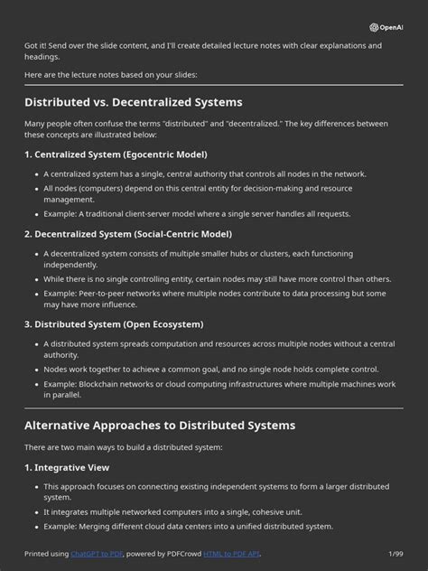 Distributed Vs Decentralized Systems Pdf Computer Cluster