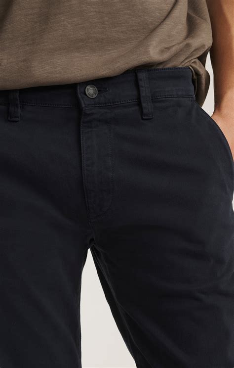 Mavi Mens Milton Slim Straight Chino Pants In Dark Navy Casual Twill